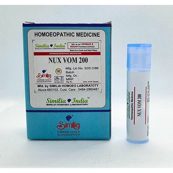 SIMILIA INDIA NUX VOM 200 MEDICATED PILLS